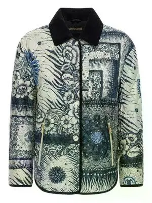 Roberto Cavalli Bandana-print Jacket - Blue