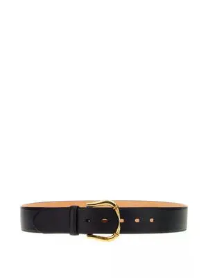 Roberto Cavalli Buckle Leather Belt - Black