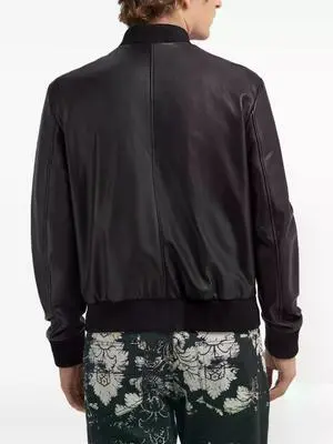 Roberto Cavalli Embossed Leather Jacket