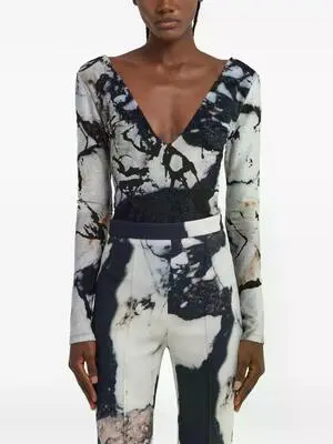 Roberto Cavalli Marble-print Bodysuit
