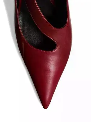 Khaite 85mm Sloan Buckle Strap Pumps - Red