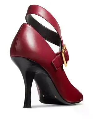 Khaite 85mm Sloan Buckle Strap Pumps - Red
