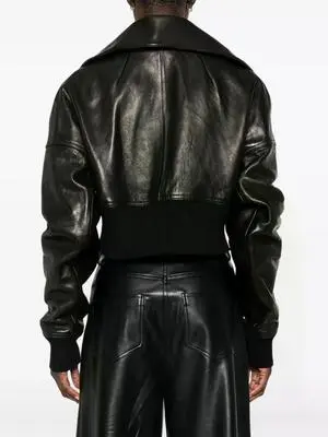Rick Owens Drop-shoulder Leather Jacket