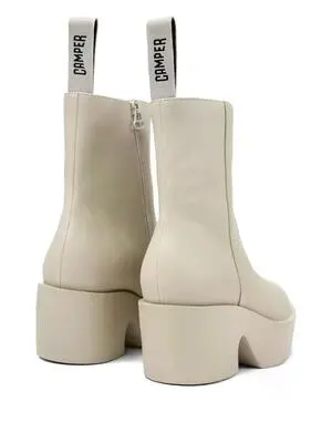 Camper Billie Leather Platform Boots - Neutrals