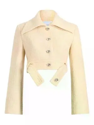 Patou Belted Tweed Jacket - Neutrals