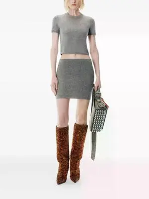 Alexander Wang Ribbed Mini Skirt - Grey
