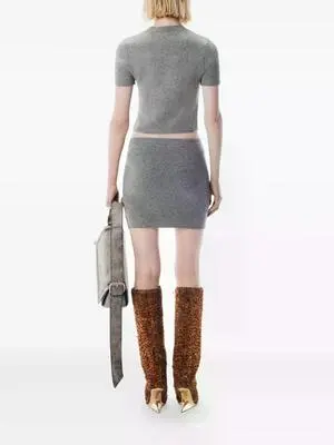 Alexander Wang Ribbed Mini Skirt - Grey