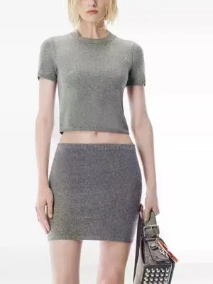 Alexander Wang Ribbed Mini Skirt - Grey