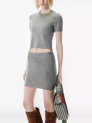 Alexander Wang Ribbed Mini Skirt - Grey