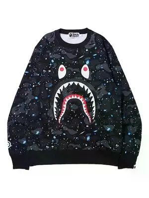 A BATHING APE® Space Camo Shark Crewneck