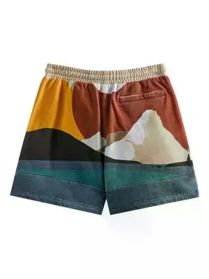 Kith Graphic Print Track Shorts - Blue