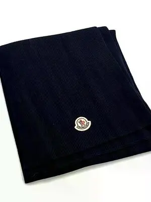 Moncler Ribbed Logo Scarf