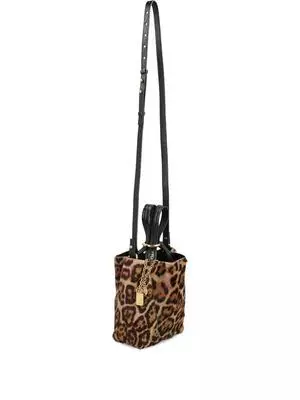 Chloé Leopard-print Shearling Bucket Bag