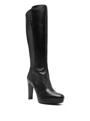 NEROGIARDINI Leather Knee-high Boots