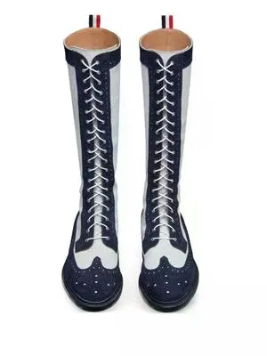 Thom Browne Longwing Suede Knee-high Boots