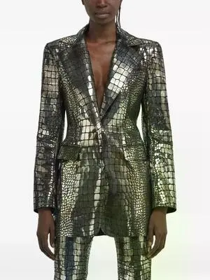 Roberto Cavalli Crocodile-effect Blazer