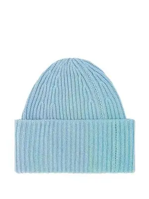 Eric Bompard Ribbed Beanie - Blue