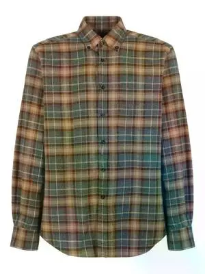 SLOWEAR Checked Long-sleeve Shirt - Brown