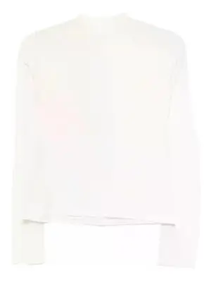 Max Mara Long-sleeve Silk T-shirt - White
