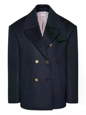 Thom Browne Cashmere Peacoat - Blue