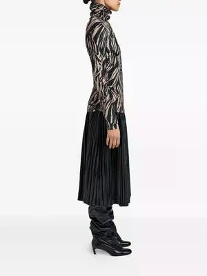 Proenza Schouler White Label Audrey Marble-print Top - Neutrals
