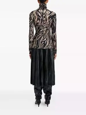 Proenza Schouler White Label Audrey Marble-print Top - Neutrals