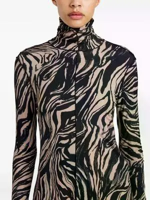 Proenza Schouler White Label Audrey Marble-print Top - Neutrals