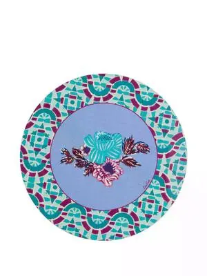 LISA CORTI Floral-print Placemat - Blue