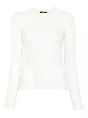 Dixie Ribbed Long-sleeve Sweater - White