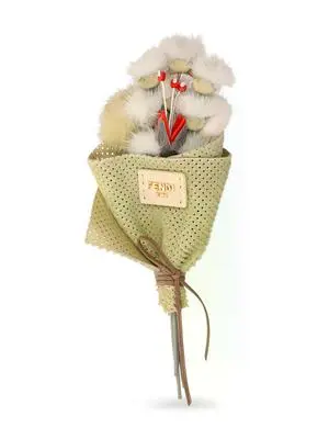 Fendi Flower Bouquet Brooch - Neutrals