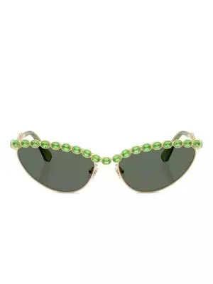 SWAROVSKI Embellished Cat-eye Sunglasses - Gold