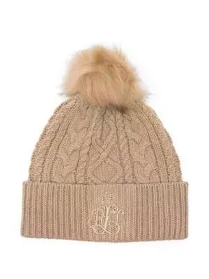 Ralph Lauren Cable-knit Pompom Beanie - Brown