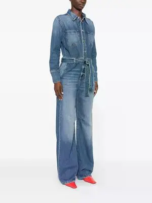 ICON DENIM LOS ANGELES Belted Denim Jumpsuit