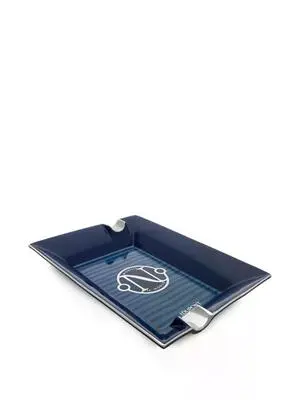 S.t. Dupont Striped-pattern Ashtray - Blue