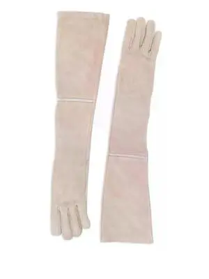 Peserico Bead-embellished Gloves - Neutrals
