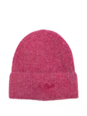 MC2 SAINT BARTH Logo-embroidered Beanie - Pink
