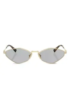 Miu Miu Geometric-frame Sunglasses - Gold