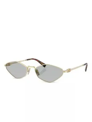 Miu Miu Geometric-frame Sunglasses - Gold