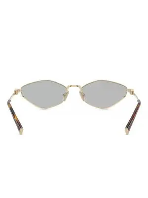 Miu Miu Geometric-frame Sunglasses - Gold