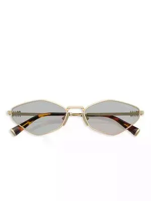 Miu Miu Geometric-frame Sunglasses - Gold