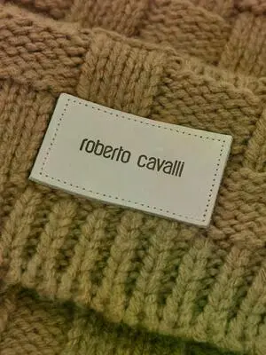 Roberto Cavalli Tag Scarf - Brown