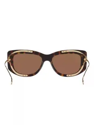 Gucci Rectangle-frame Sunglasses - Brown
