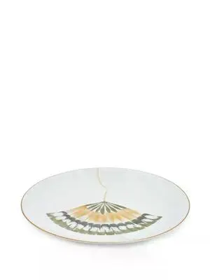 MARIE DAAGE Ginkgo Coupe Round Dinner Plate - White