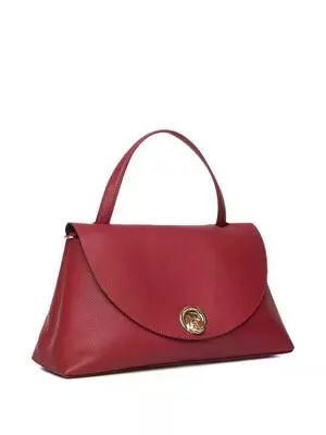 COCCINELLE Nikla Turn Lock Leather Shoulder Bag - Red