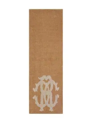 Roberto Cavalli Rc-monogram Scarf - Brown