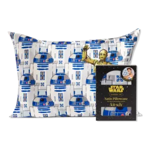 KITSCH X Star Wars Standard Satin Pillowcase - R2-d2 & C-3po