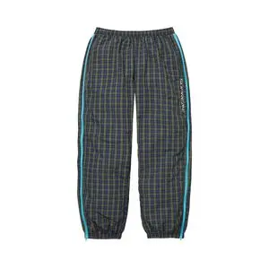 Supreme Plaid Warm Up Pant - Blue