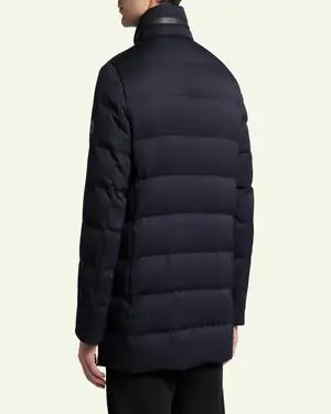 Moncler Quilted Down Long Parka With Hood