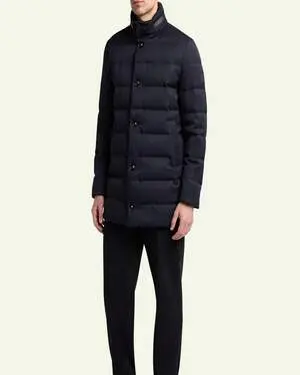 Moncler Quilted Down Long Parka With Hood