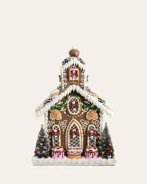 SWEET SAVANNAH Gingerbread Church Tabletop Decoration - Multi